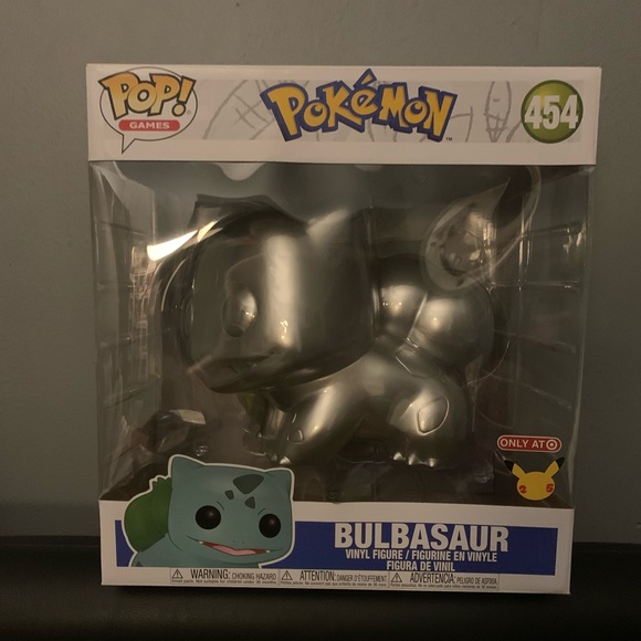 Funko | Toys | Pokmon Funko Pop Bulbasaur Jumbo Silver Chrome ...